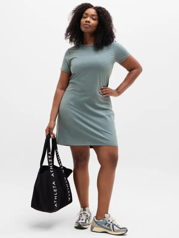 Athleta Essential Tee Shirt Dress - Botanical