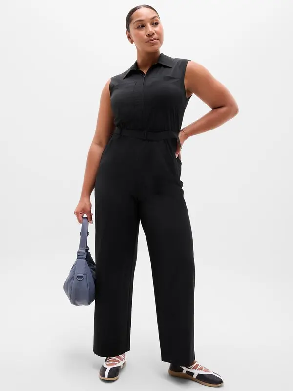 Athleta Sleeveless Jumpsuit - Black