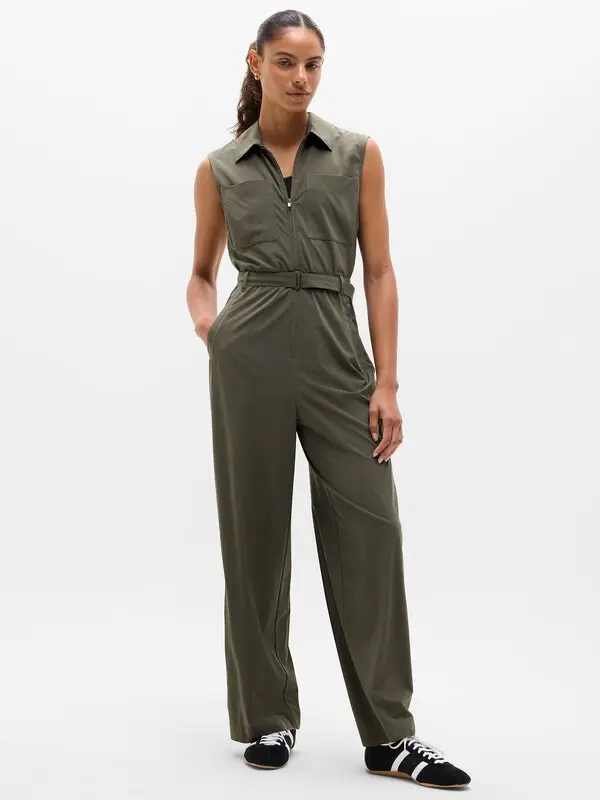 Athleta Always Ready Jumpsuit - Mountain Olive