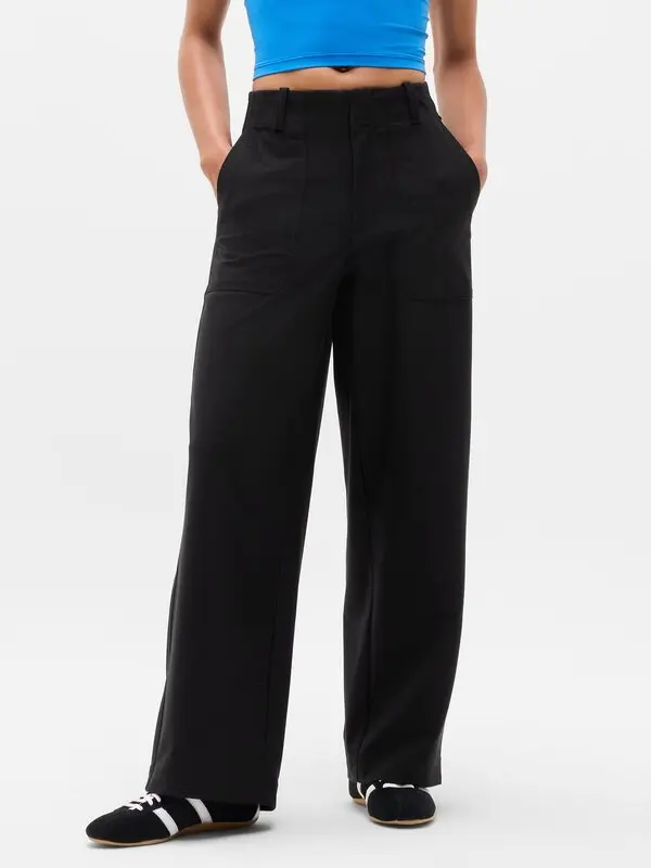 Athleta Skyline High Rise Wide Leg Pant - Black