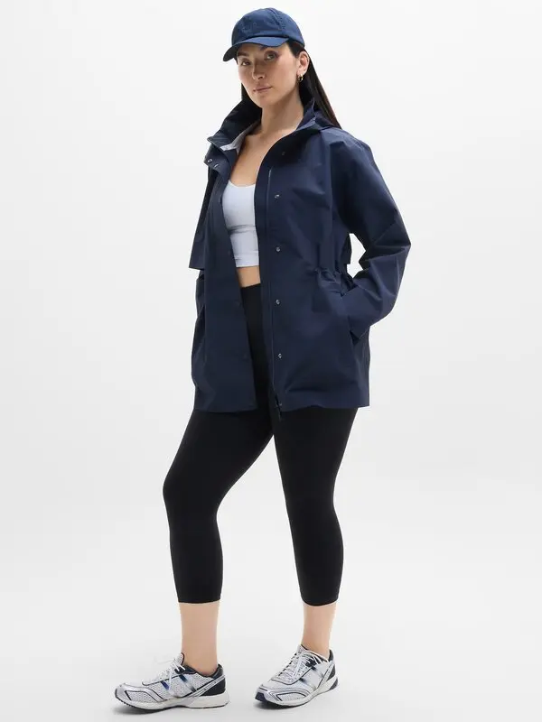 Athleta Rainout Solara Short Trench - Navy