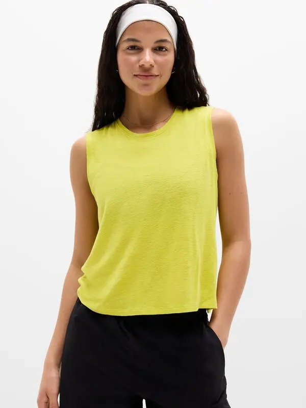 Athleta Linen Blend Muscle Tank - Solis