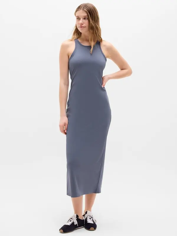 Athleta Signature Ribbed Maxi Dress - Slate