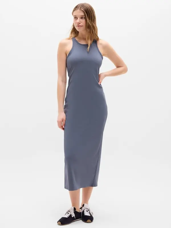 Athleta Signature Ribbed Maxi Dress - Slate
