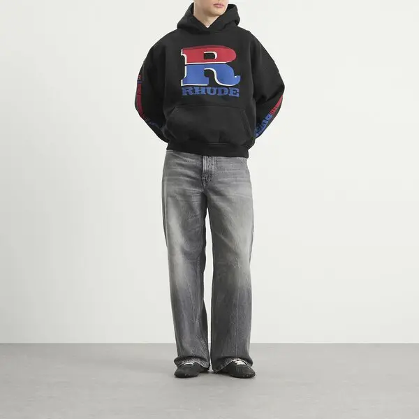 Rhude Split Petrol Logo Hoodie