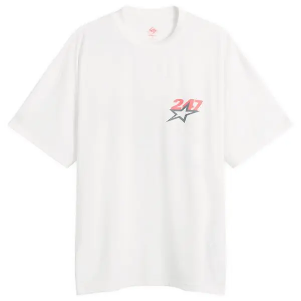REPRESENT 247 Represent Team 247 Star Print Oversized T-shirt - Flat White