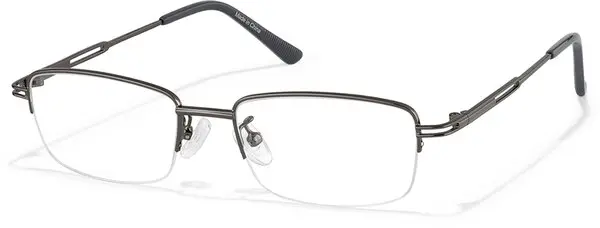 Zenni Rectangle Eyeglasses Stainless Steel Frame - Gray