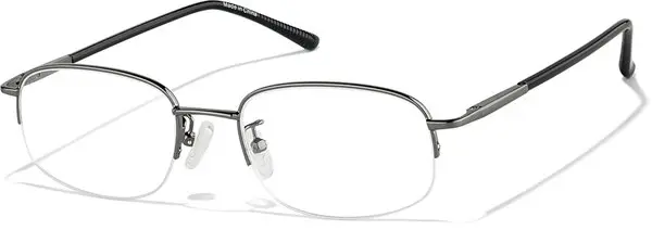 Zenni Oval Eyeglasses Stainless Steel Frame - Graphite