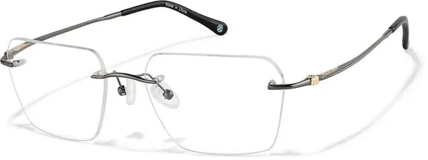 Zenni Square Rimless Titanium Eyeglasses - Graphite