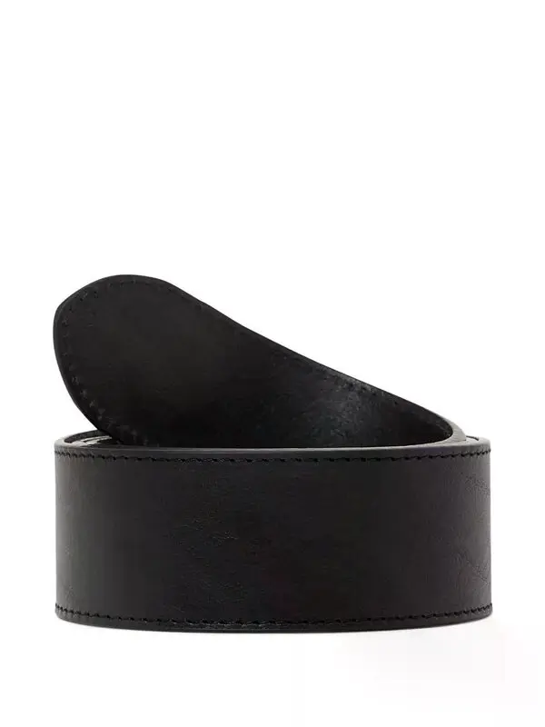 Karl Lagerfeld Hexagon Buckle Leather Belt