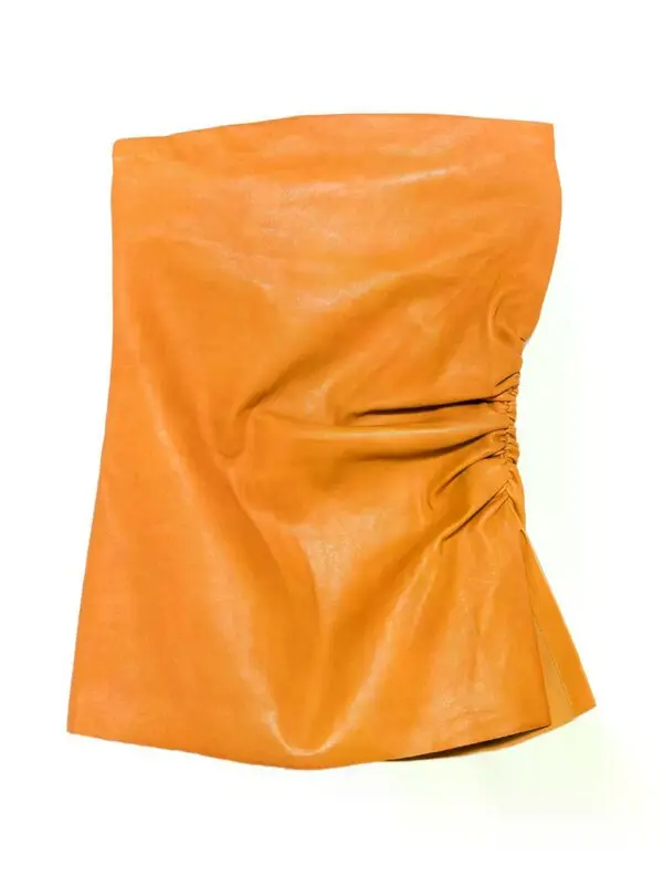 Stouls Laya Ruched Tube Top - Orange