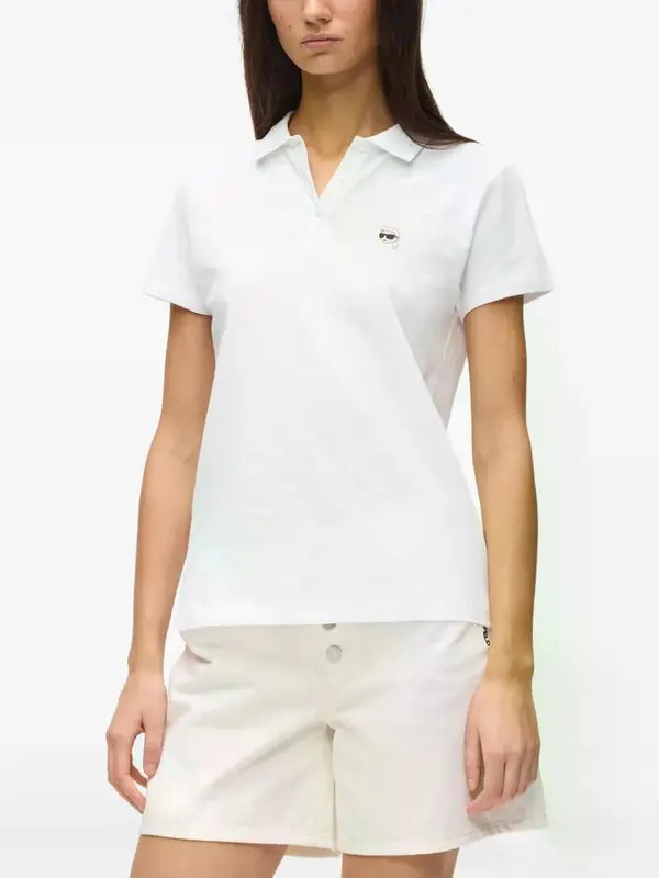 Karl Lagerfeld Logo-patch Polo Top