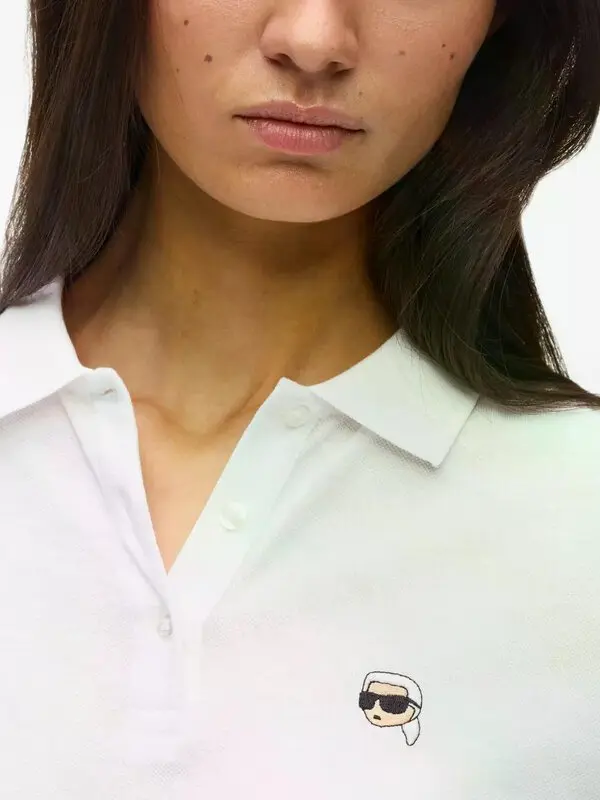 Karl Lagerfeld Logo-patch Polo Top