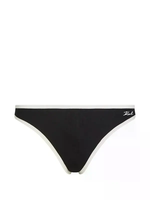 Karl Lagerfeld Signature Trim Brief - Black