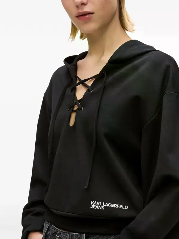 Karl Lagerfeld Lace-up Hoodie