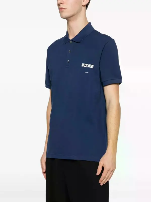 Moschino Logo-print Polo Shirt - Blue