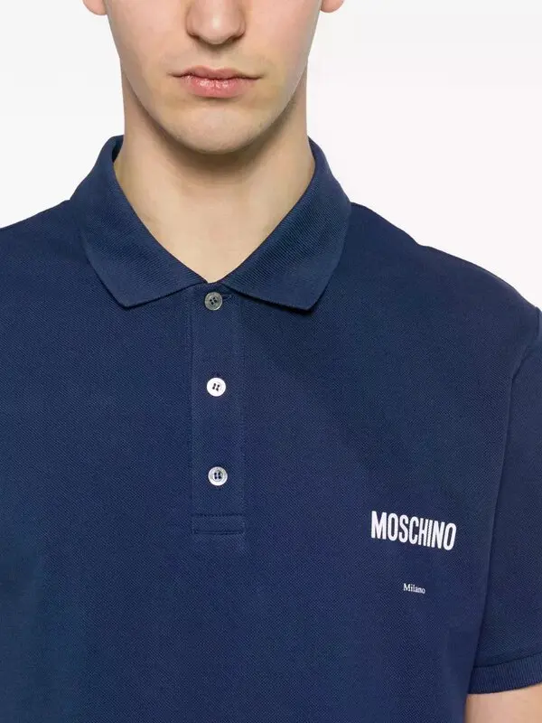 Moschino Logo-print Polo Shirt - Blue