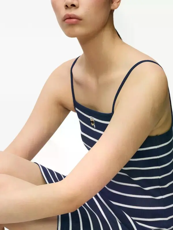 Karl Lagerfeld Ikon Striped Dress - Blue
