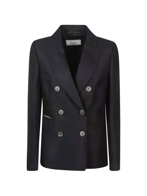 Peserico Double-breasted Blazer - Grey