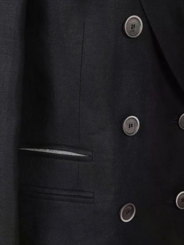 Peserico Double-breasted Blazer - Grey