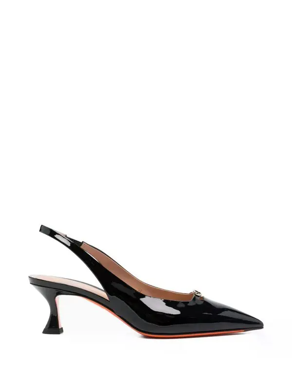 Santoni Point-toe Slingback Pumps
