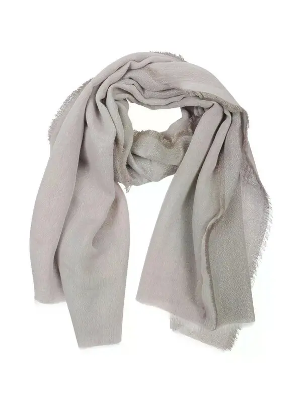Peserico Fringed-edge Scarf - Grey