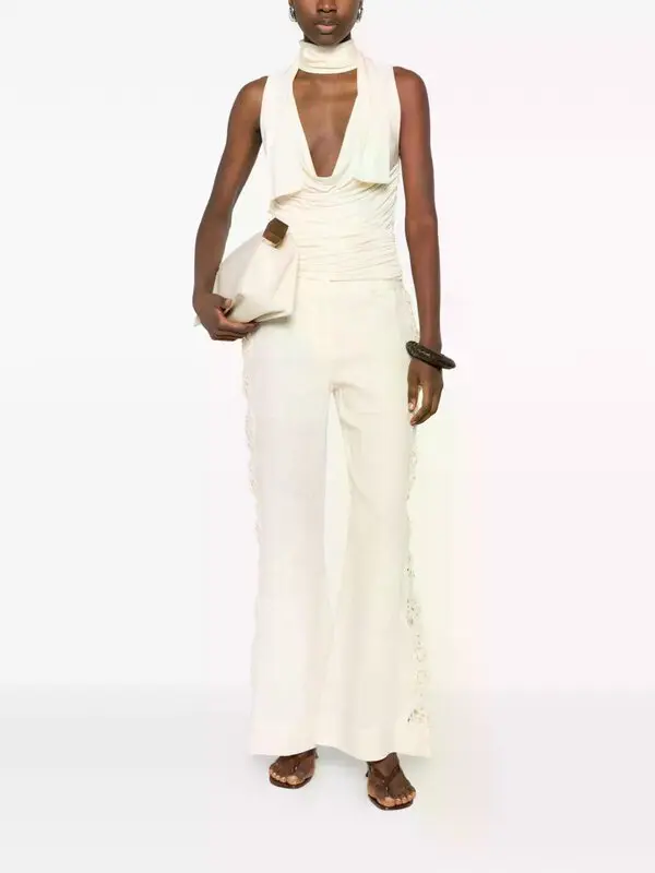 Zimmermann Awaken Embroidered Trousers - Neutrals