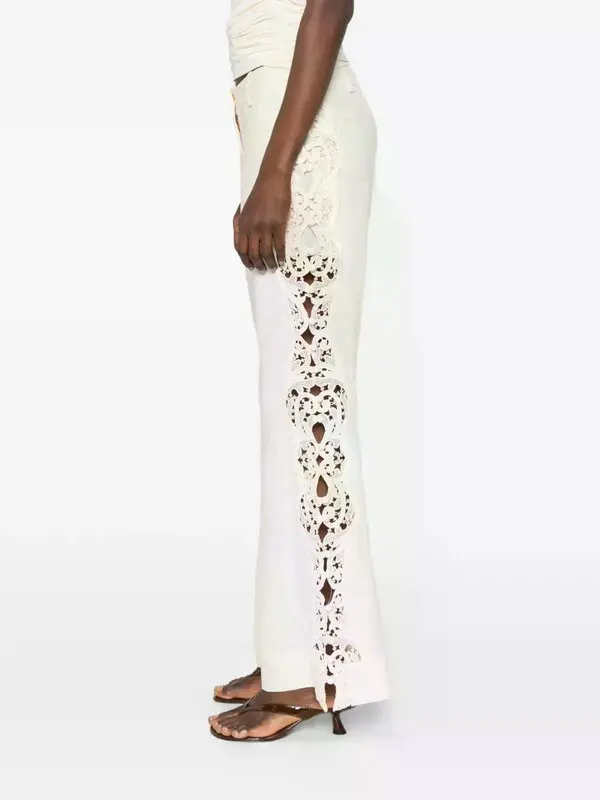 Zimmermann Awaken Embroidered Trousers - Neutrals