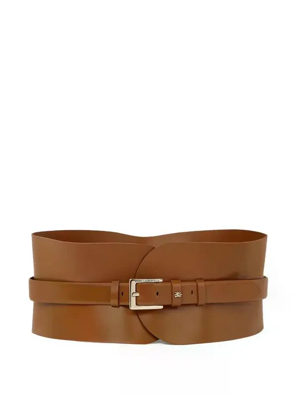 Karl Lagerfeld K/essential Leather Belt - Brown