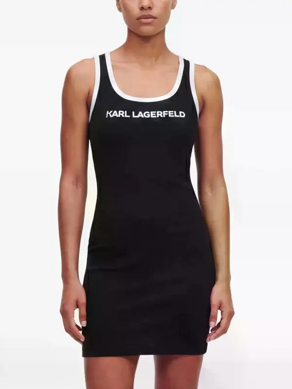 Karl Lagerfeld Essential Logo Sheer Beach Dress