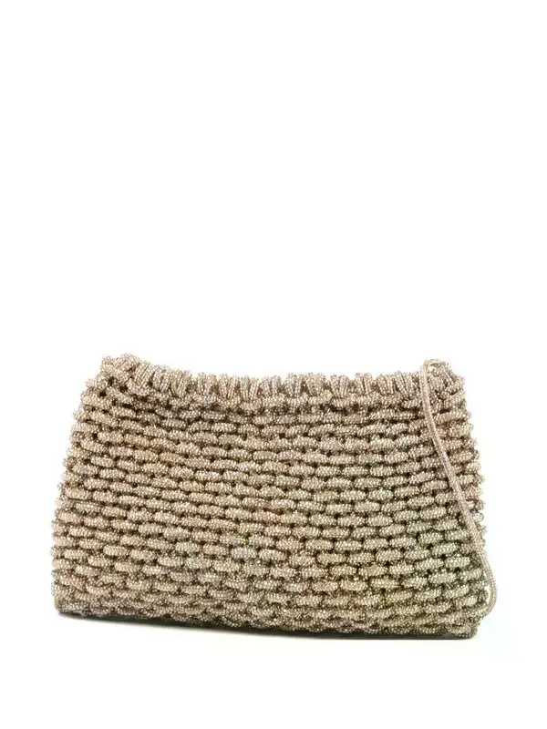HIBOURAMA Penelope Crystal-embellished Clutch - Gold