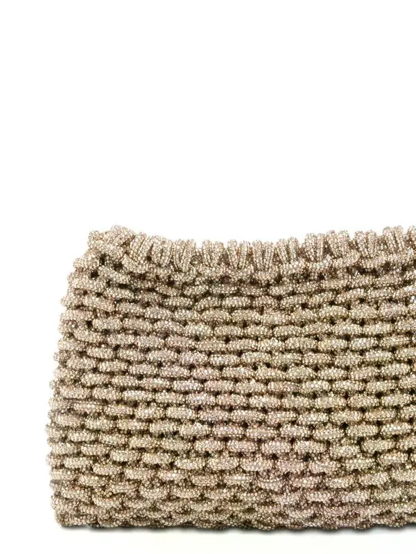 HIBOURAMA Penelope Crystal-embellished Clutch - Gold