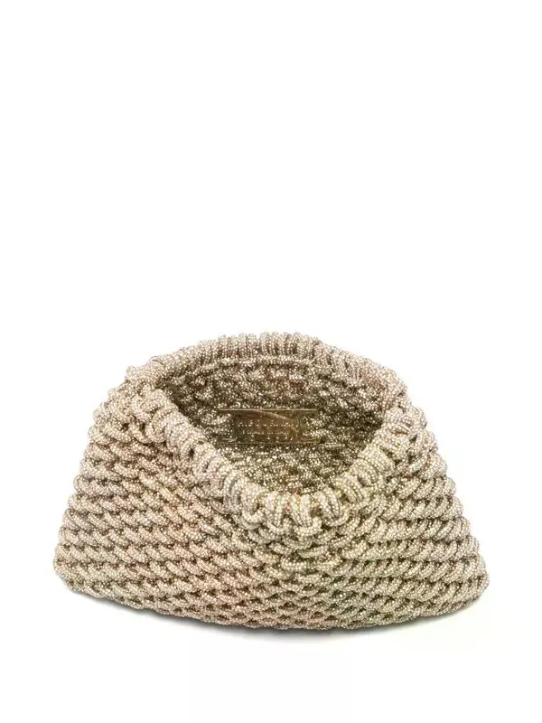 HIBOURAMA Penelope Crystal-embellished Clutch - Gold