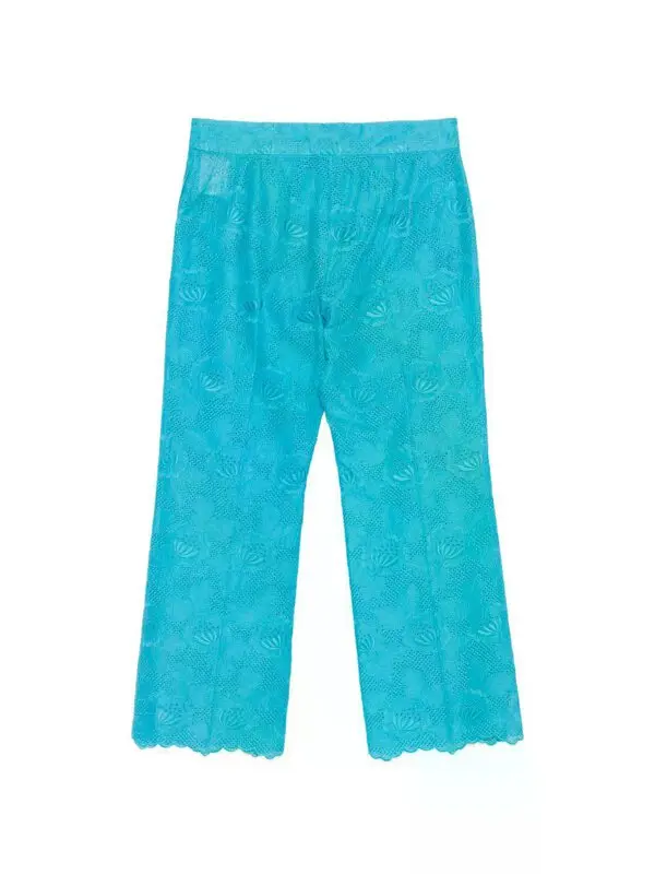 Valentino Garavani Floral-embroidered Trousers
