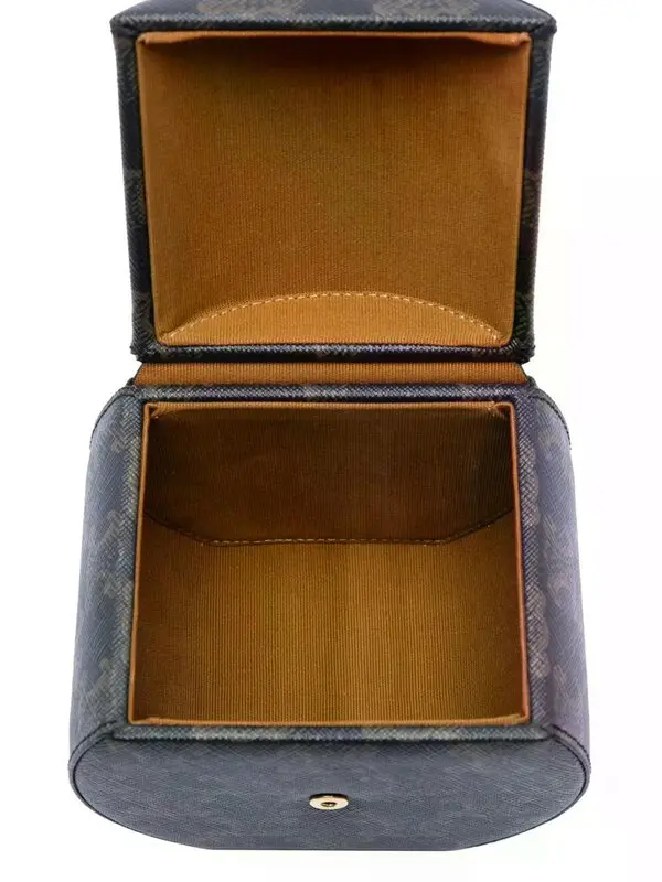 Celine 2022 Triomphe Coated Canvas Round Box Handbag