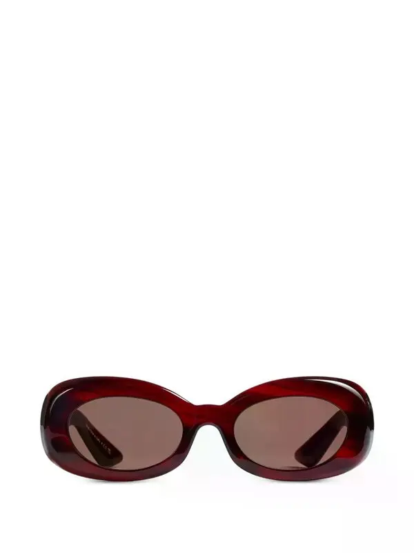 Khaite X Oliver Peoples Oval-frame Sunglasses - Red