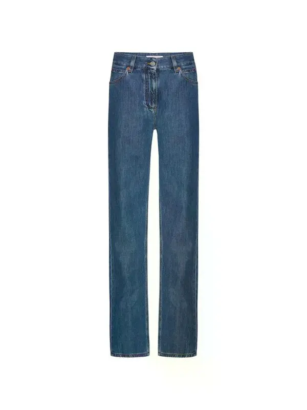 Valentino Garavani Mid-rise Cotton-blend Jeans