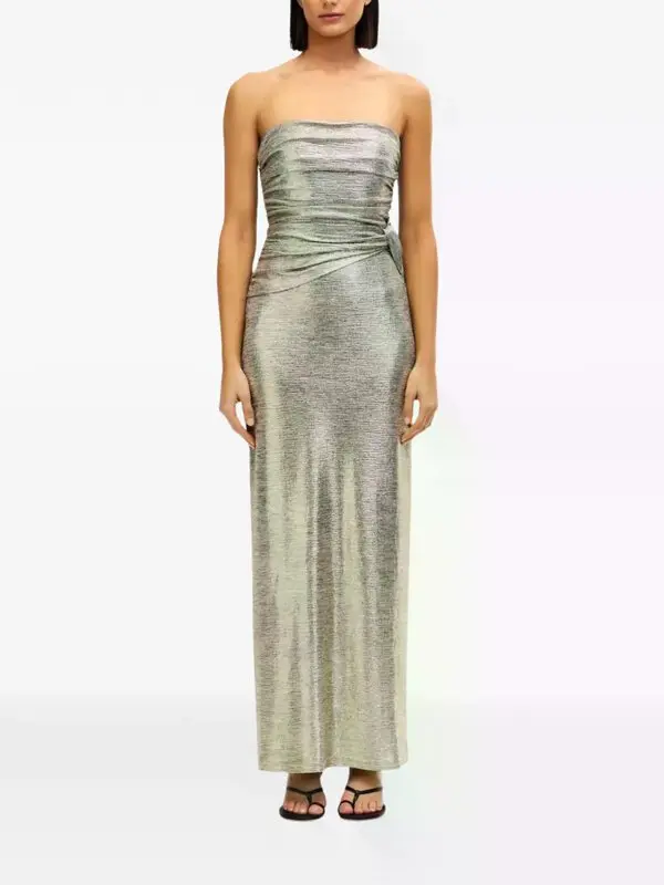 Significant Other Caera Ruched Strapless Maxi Dress