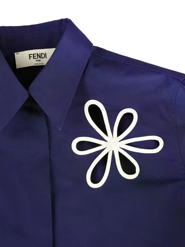 Fendi Flower-cutout Shirt