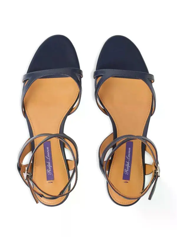 Ralph Lauren Clarke Crisscross Buckled Sandals - Blue