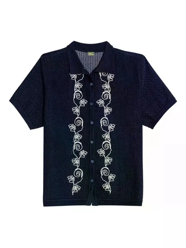 Agua Bendita Jared Floral-embroidered Shirt