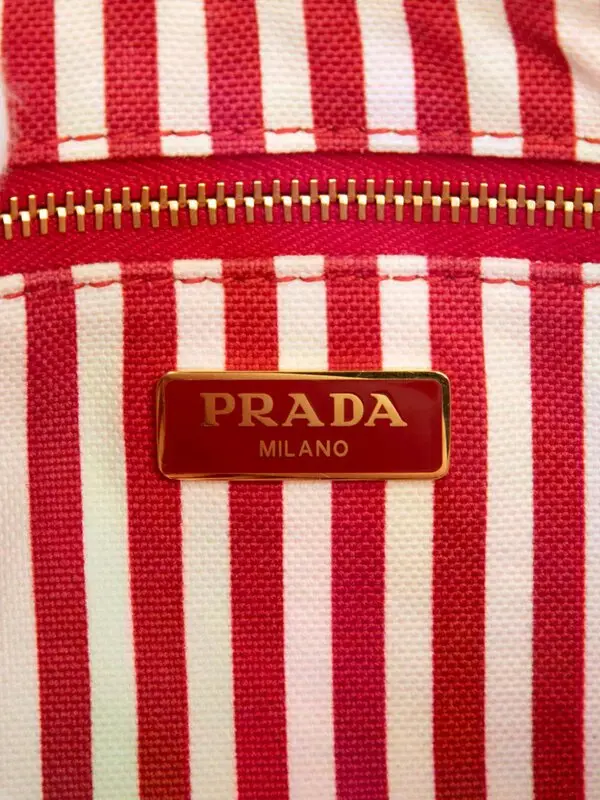 Prada 2010-2025 Canvas Canapa Pouch - Red