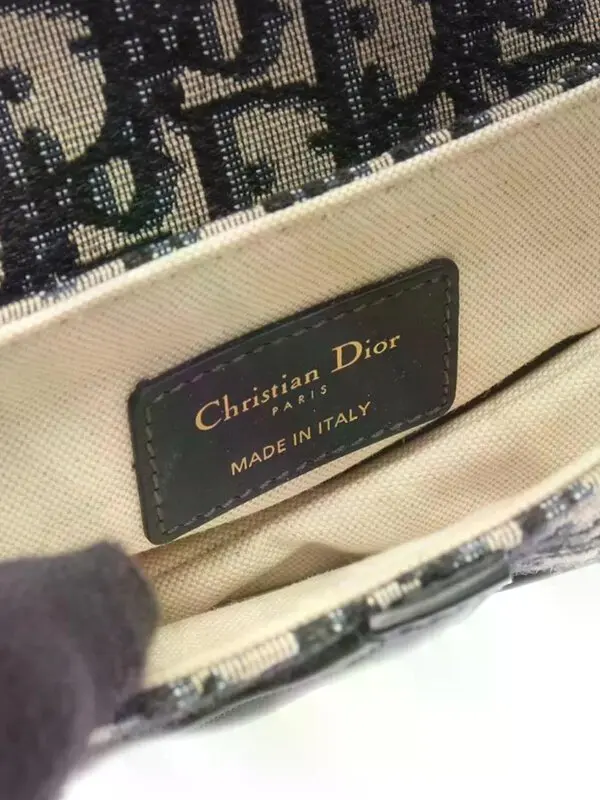 Dior 2010-2026 Mini Oblique Canvas Saddle Bag - Brown