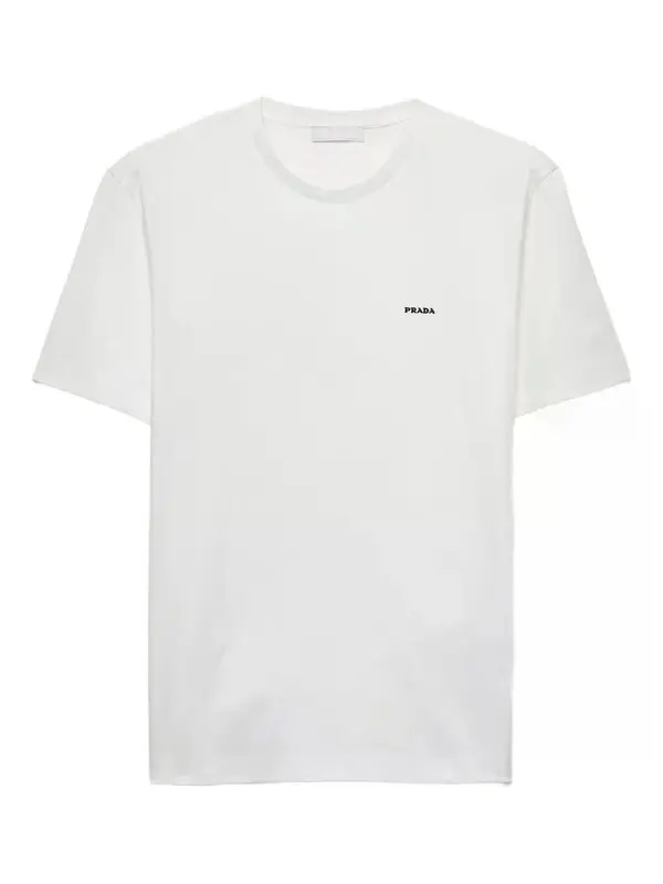 Prada Logo-embroidered T-shirt