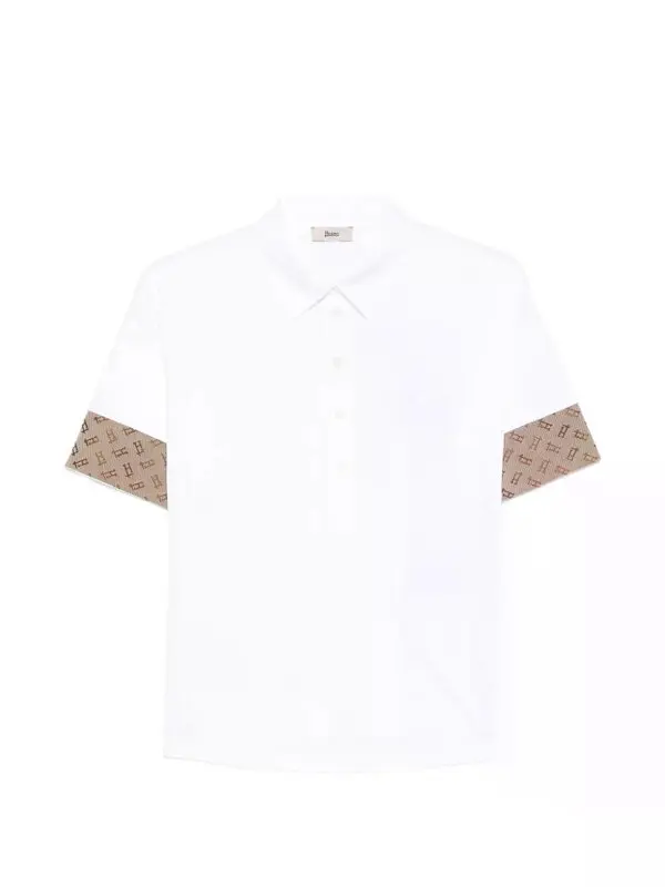 Herno Patterned Cuff Polo Shirt