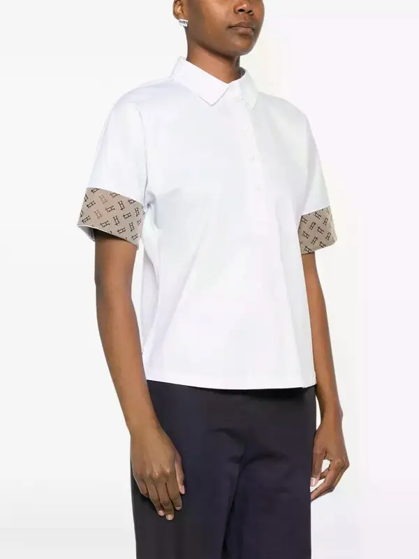Herno Patterned Cuff Polo Shirt