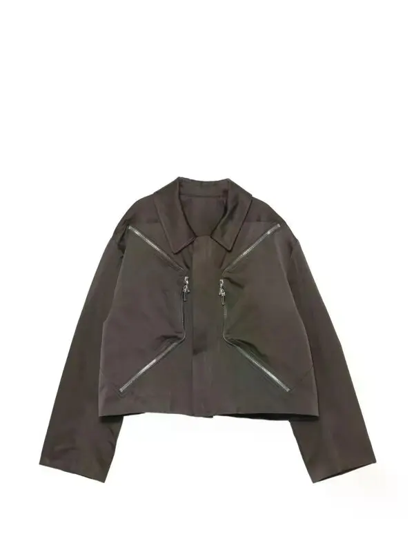 Rick Owens Zip Blixa Mac Jacket - Brown
