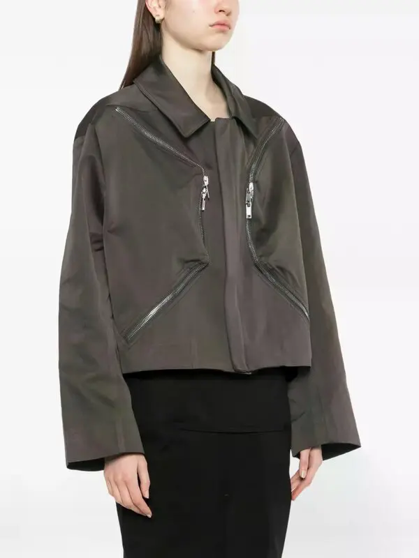 Rick Owens Zip Blixa Mac Jacket - Brown