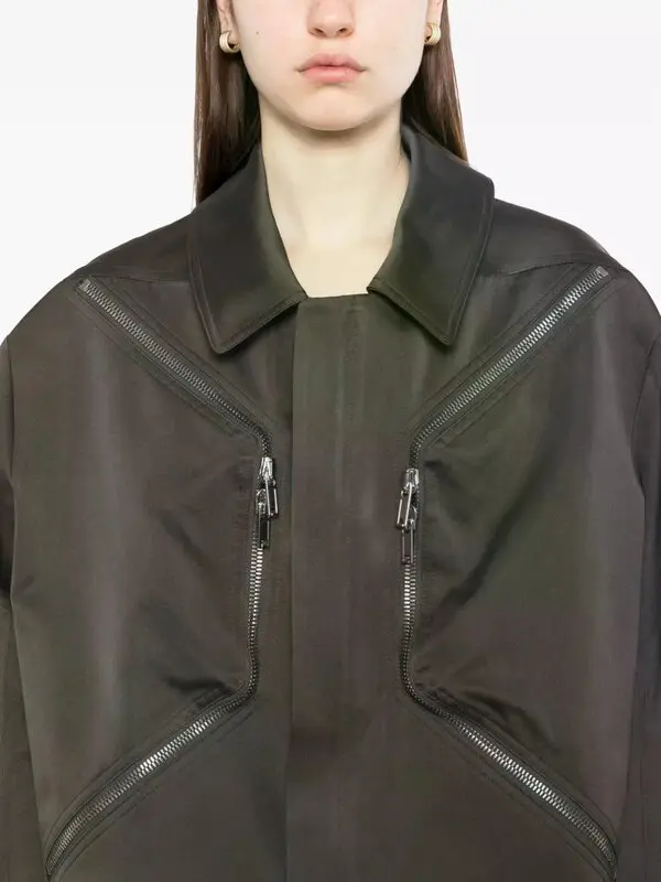 Rick Owens Zip Blixa Mac Jacket - Brown