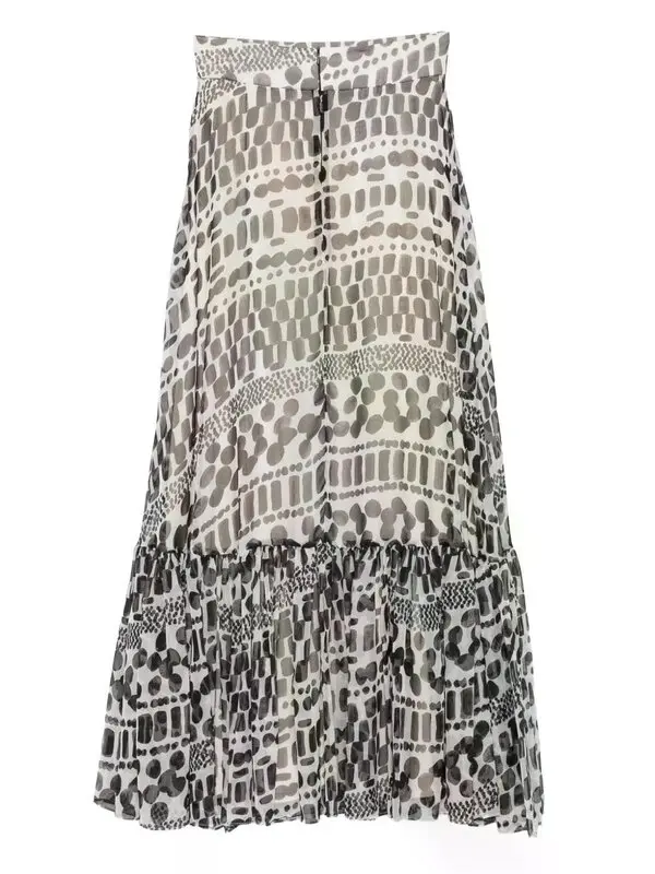 GIADA CURTI Printed Tiered Skirt